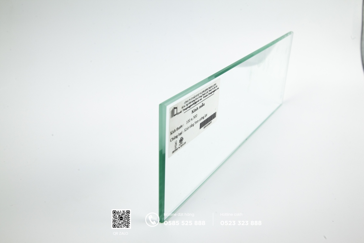 Mẫu kính trắng 5mm (5ly) Thăng Long Glass
