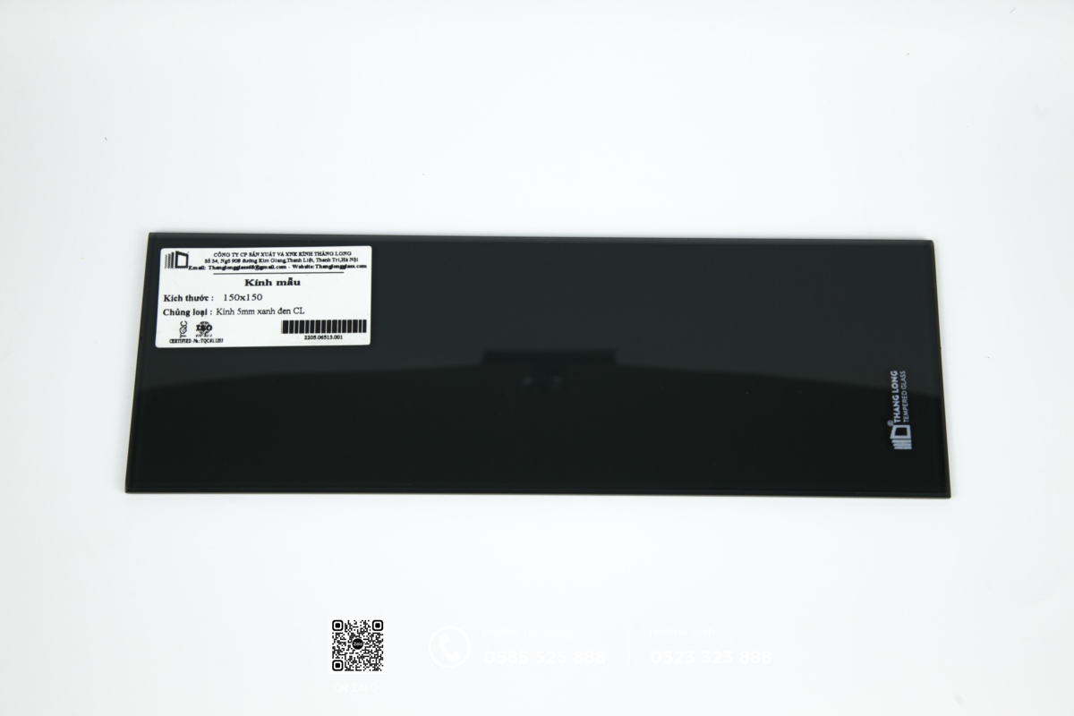 Mẫu kính xanh đen 5mm (5ly) Thăng Long Glass