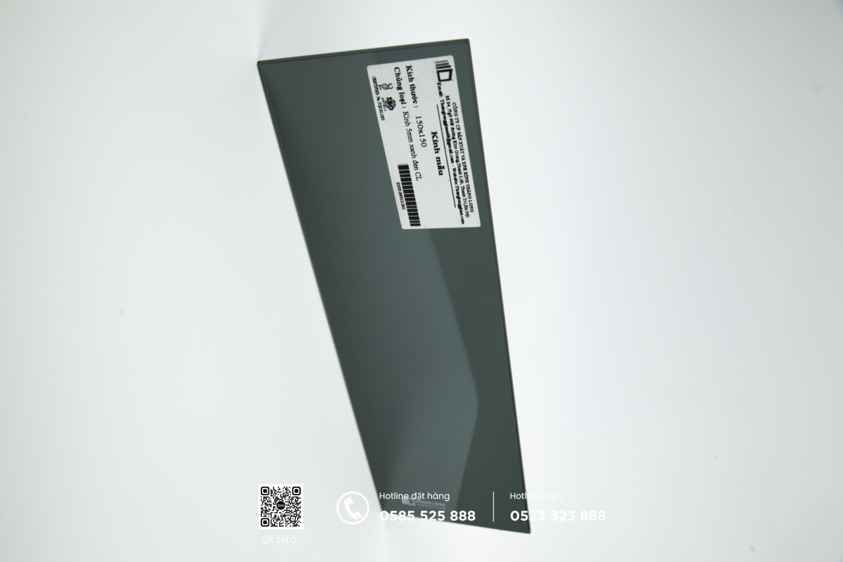 Mẫu kính xanh đen 5mm (5ly) Thăng Long Glass
