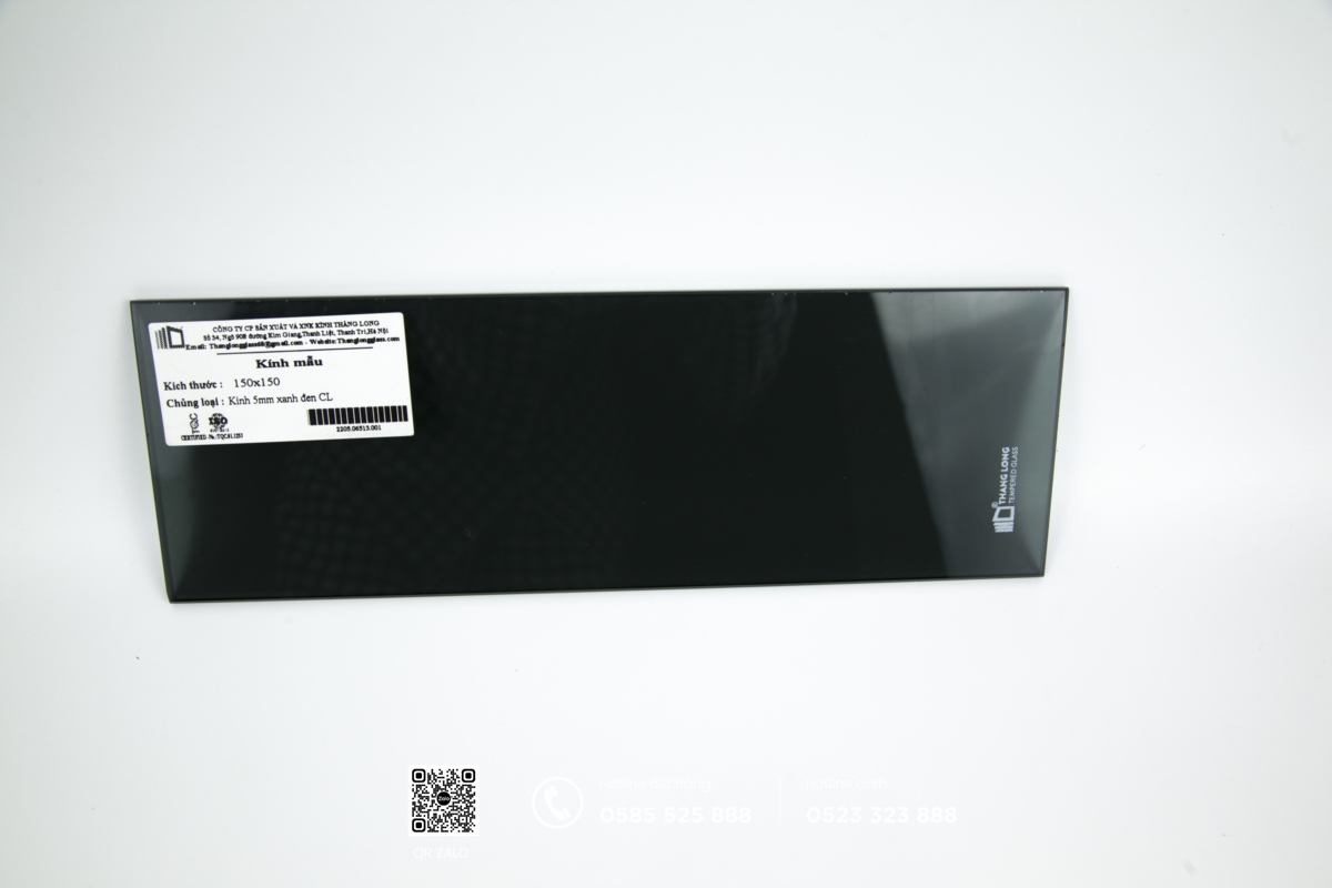 Mẫu kính xanh đen 5mm (5ly) Thăng Long Glass