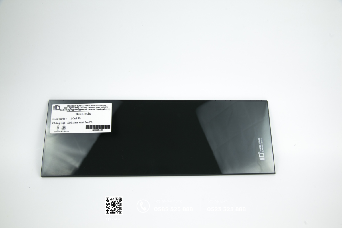 Mẫu kính xanh đen 5mm (5ly) Thăng Long Glass