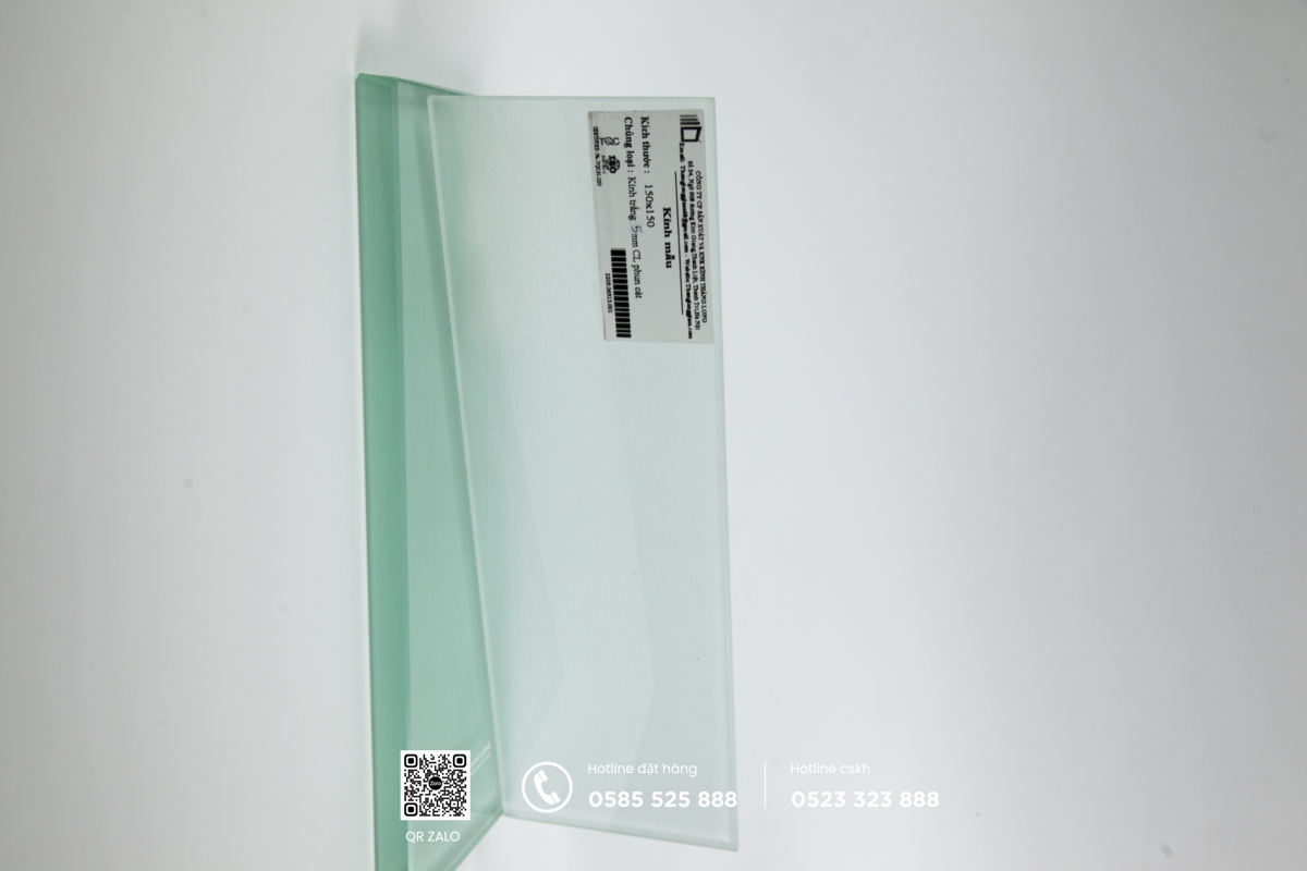 Mẫu kính phun cát 5mm (5ly) Thăng Long Glass
