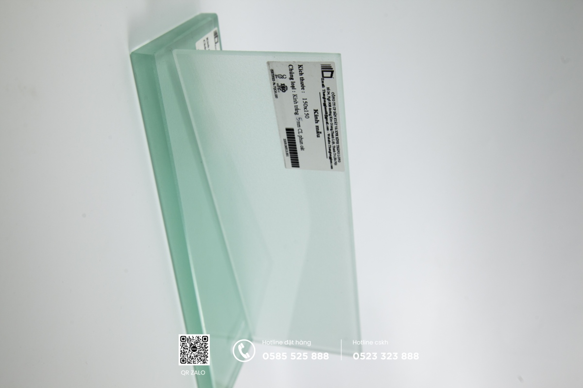 Mẫu kính phun cát 5mm (5ly) Thăng Long Glass