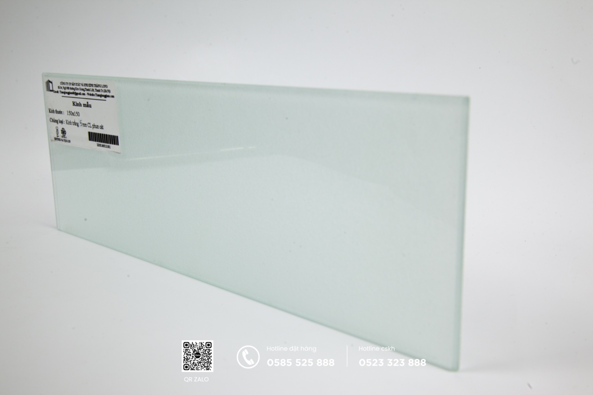 Mẫu kính phun cát 5mm (5ly) Thăng Long Glass
