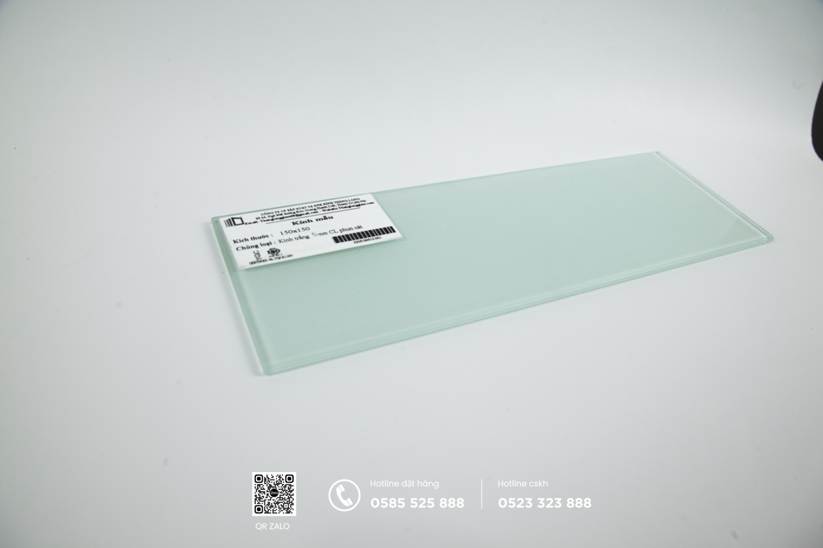 Mẫu kính phun cát 5mm (5ly) Thăng Long Glass