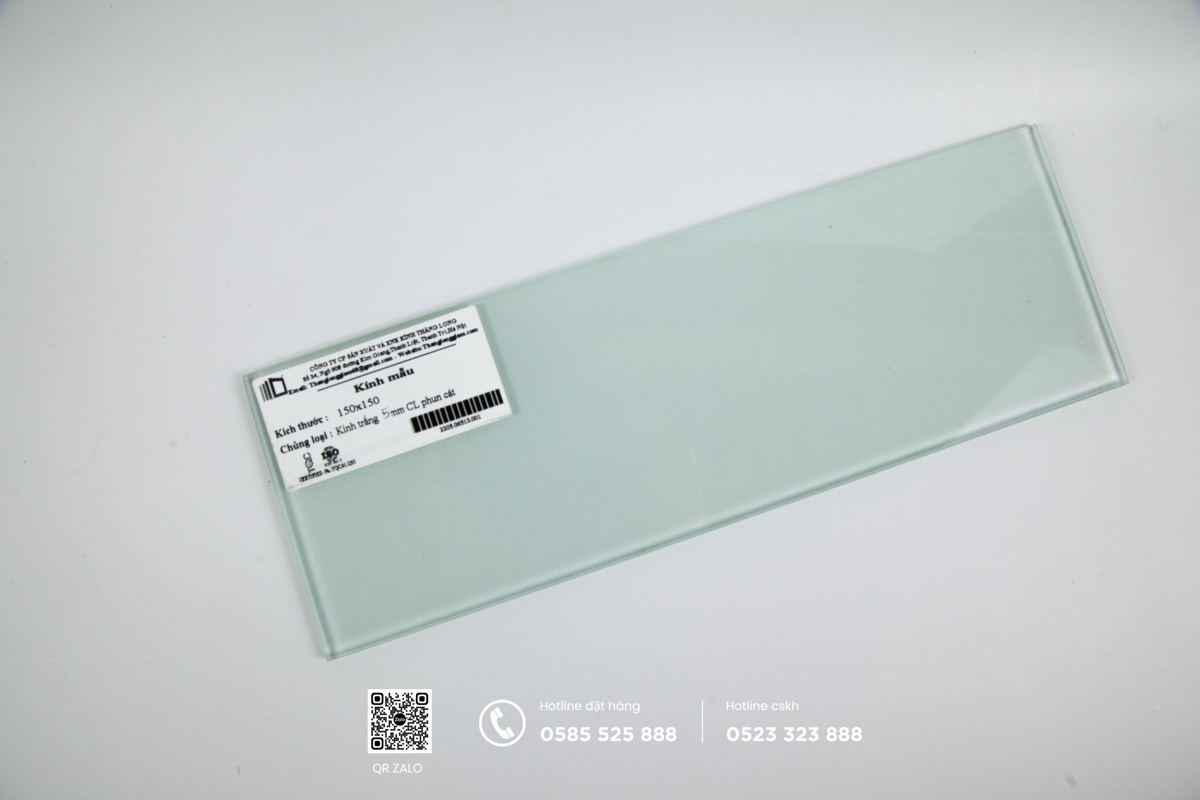 Mẫu kính phun cát 5mm (5ly) Thăng Long Glass